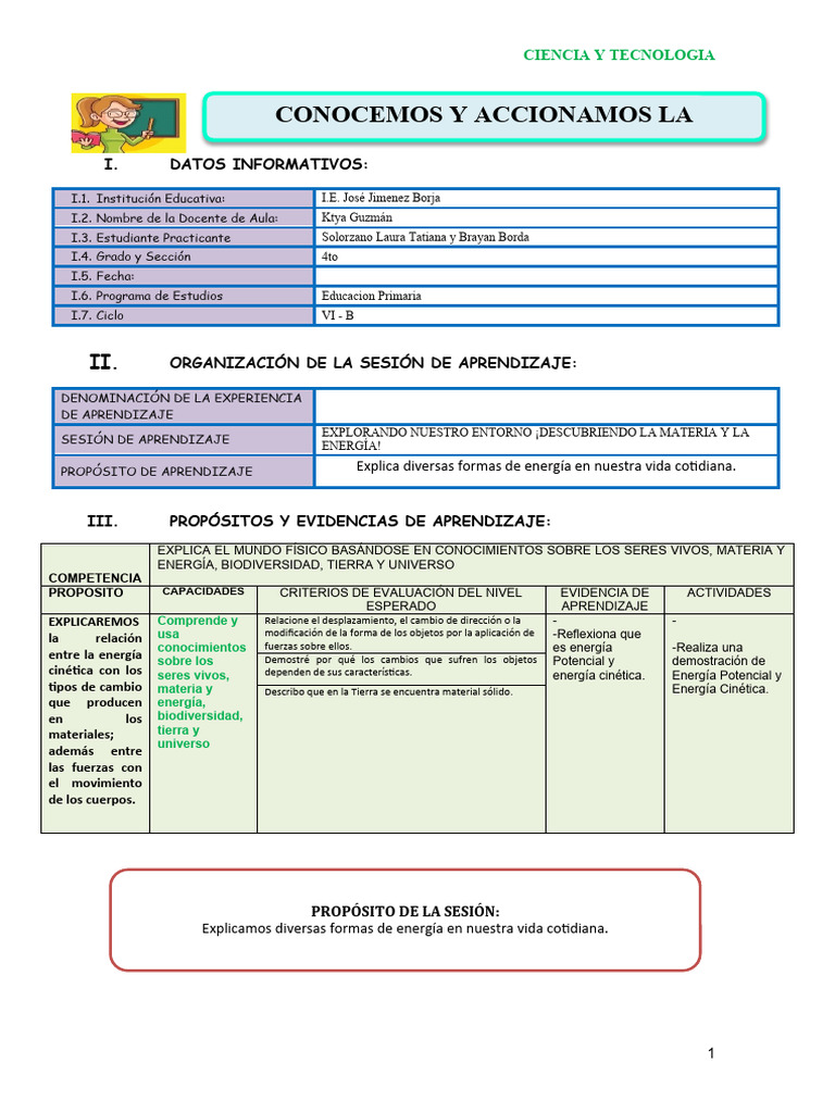 sesion katyaa 2 | PDF | Aprendizaje | Evaluación