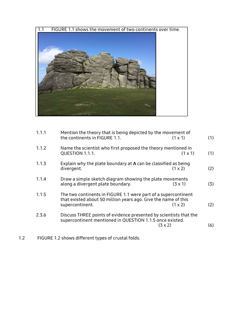 Geomorphology Long Questions GR 10 | PDF | Geology | Earth Sciences