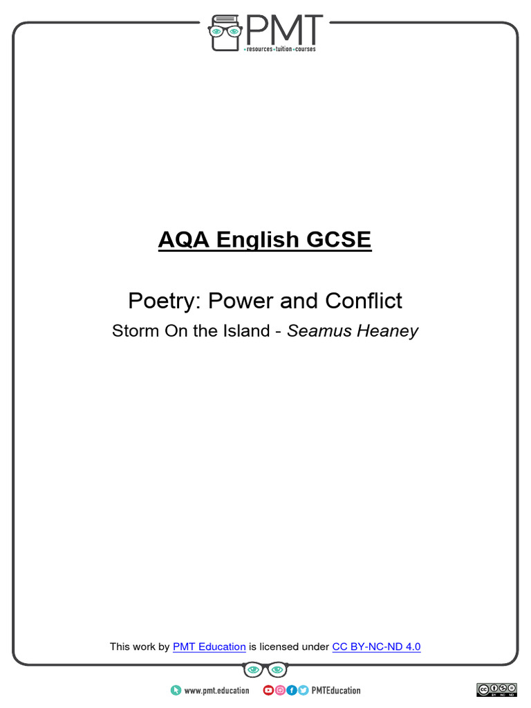 Analyzing Heaney's "Storm On The Island" | PDF | Poetry