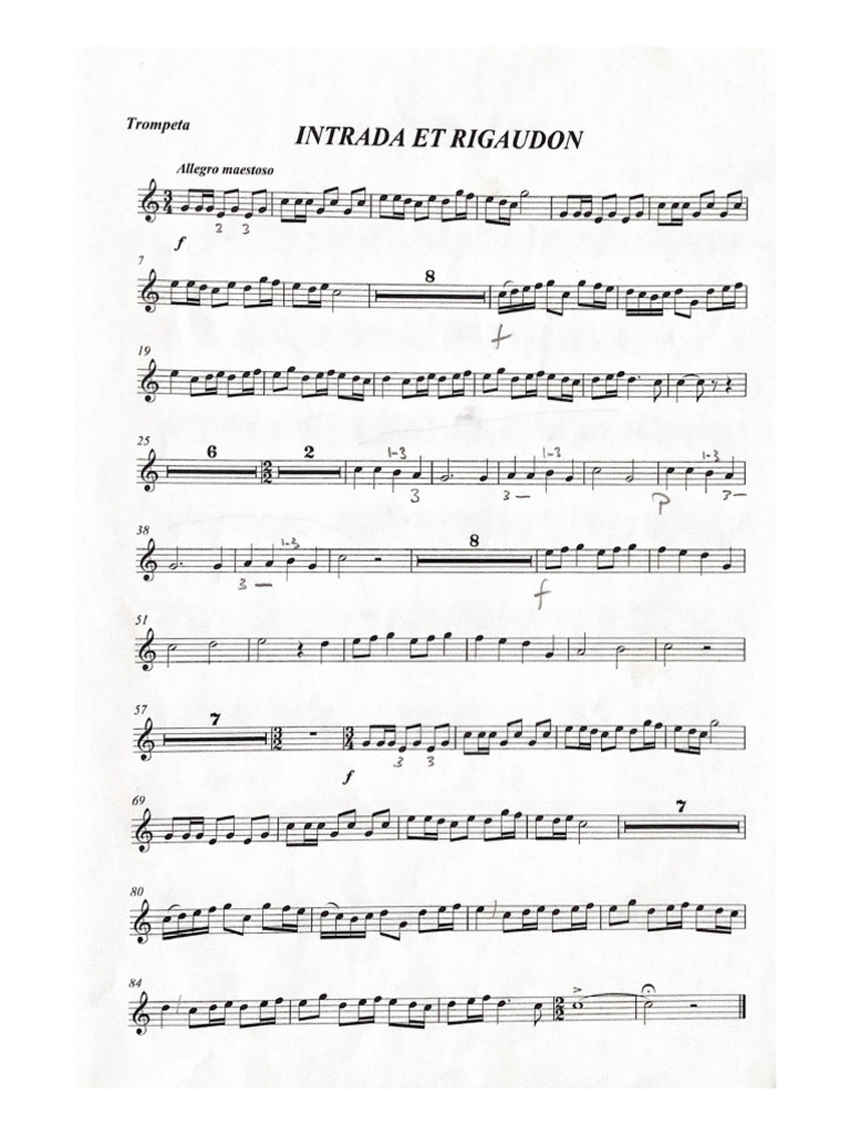 Intrada Et Rigaudon | PDF
