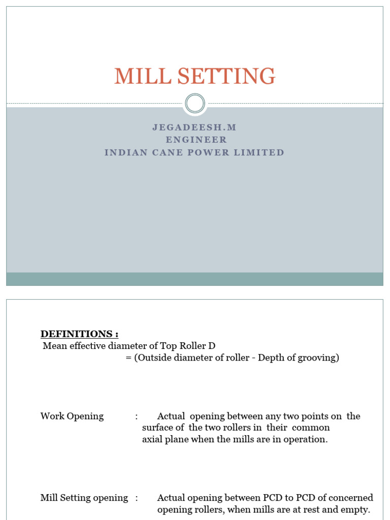 Mill Setting | PDF | Mechanical Engineering | Metrology