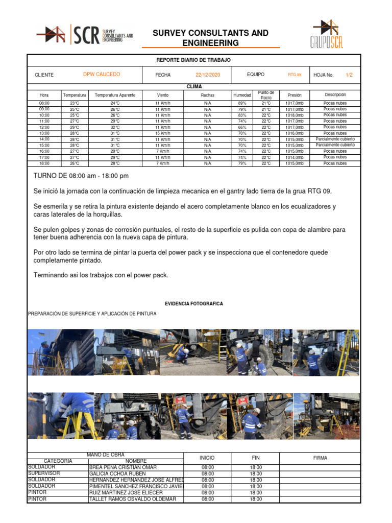 Reporte Diario 22-12-2020 RTG 09 | PDF