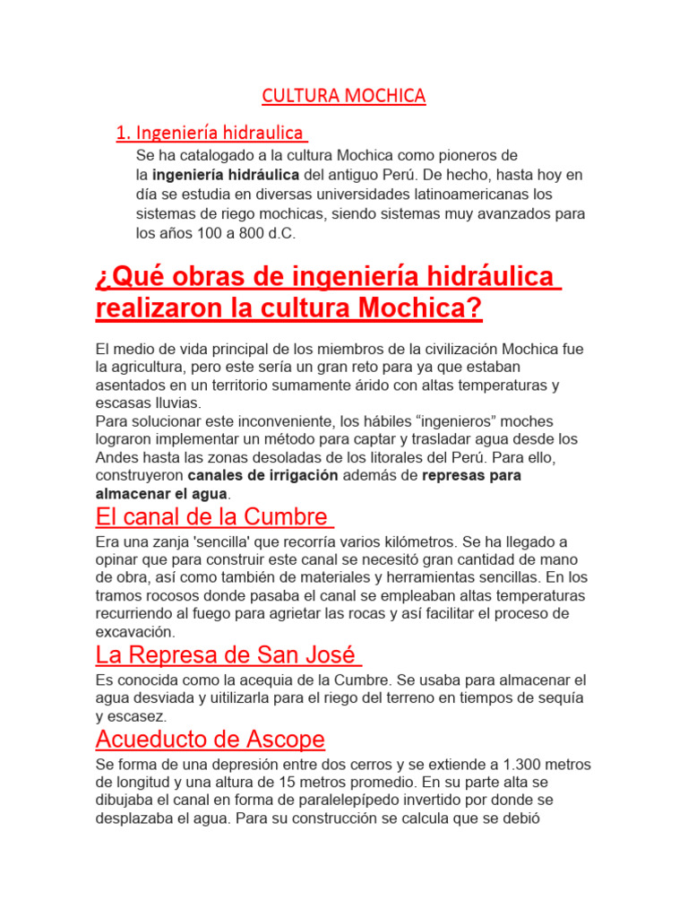 Cultura Mochica | PDF