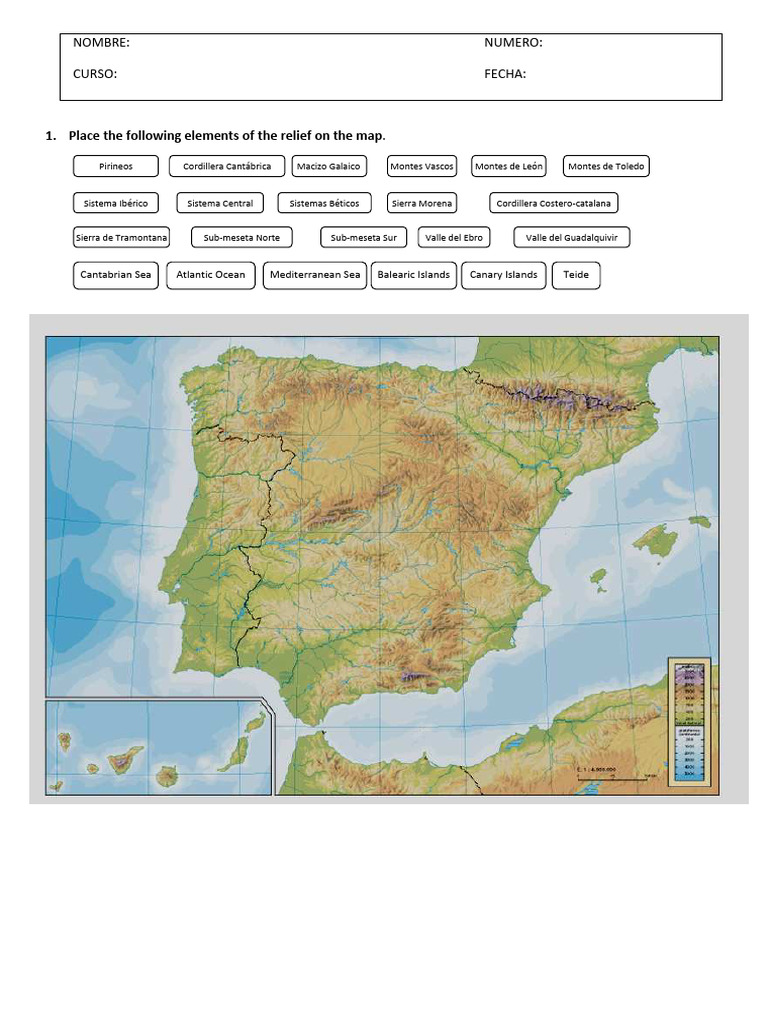 Landscape and Relief of Spain - 1 | PDF | River | Spain