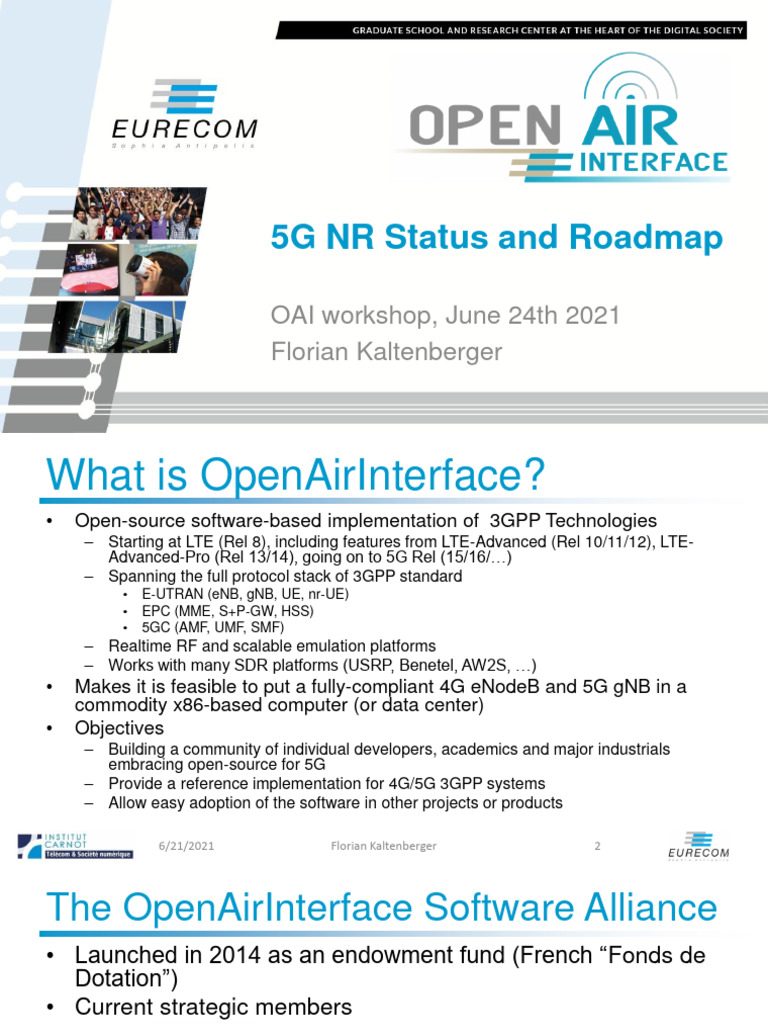 OpenAirInterface 5G Roadmap | PDF | Mobile Telecommunications | Telecommunications Standards