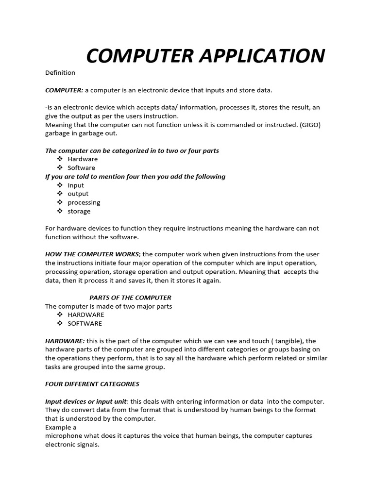 Computer Notes | PDF | Input/Output | Computer Hardware Computer Notes | PDF | Input/Output | Computer Hardware