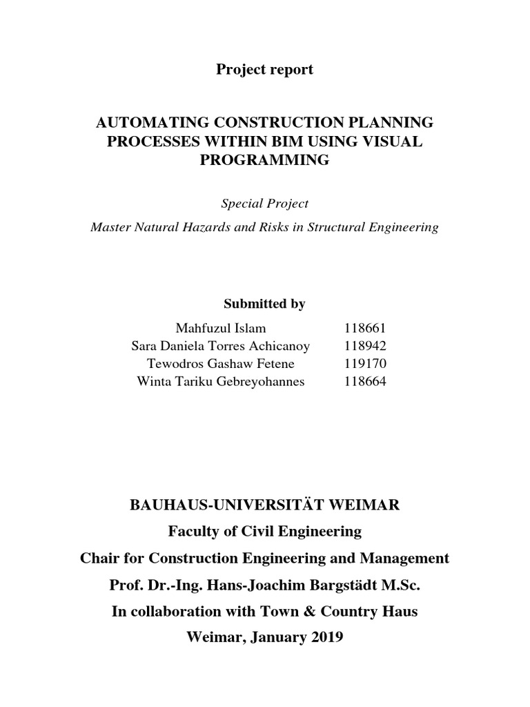 Building Information Modeling (BIM) - Automating Construction Planning ... Building Information Modeling (BIM) - Automating Construction Planning ...