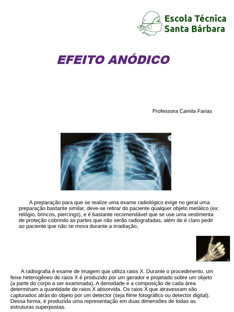 Efeito Anódico Radiologia | PDF | Imagiologia médica | Radiologia