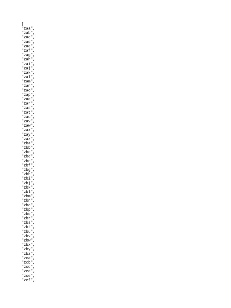 Three Letter Combinations | PDF Three Letter Combinations | PDF