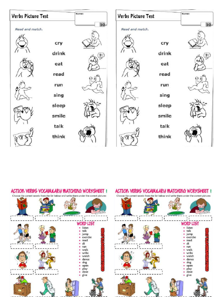 Act. Verbos en Ingles. | PDF