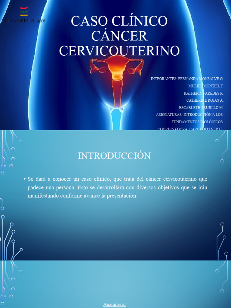Caso Clínico Cáncer Cervicouterino | PDF | Cáncer | Cáncer de cuello uterino