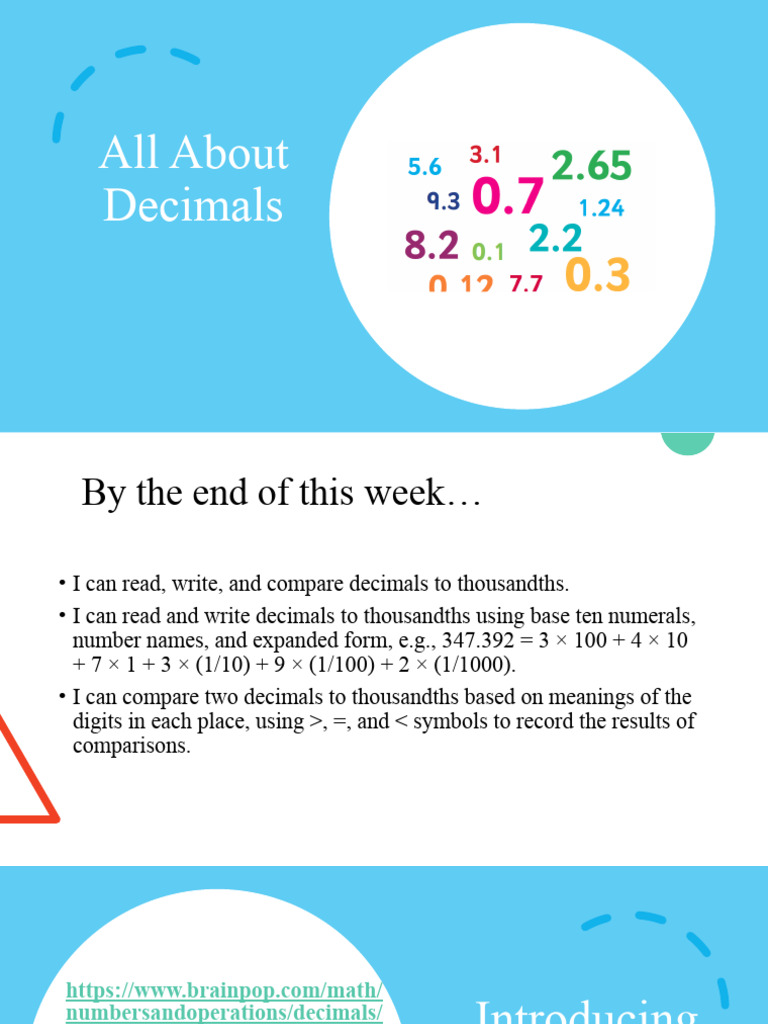 Understanding Decimals: A Guide | PDF | Elementary Mathematics ...