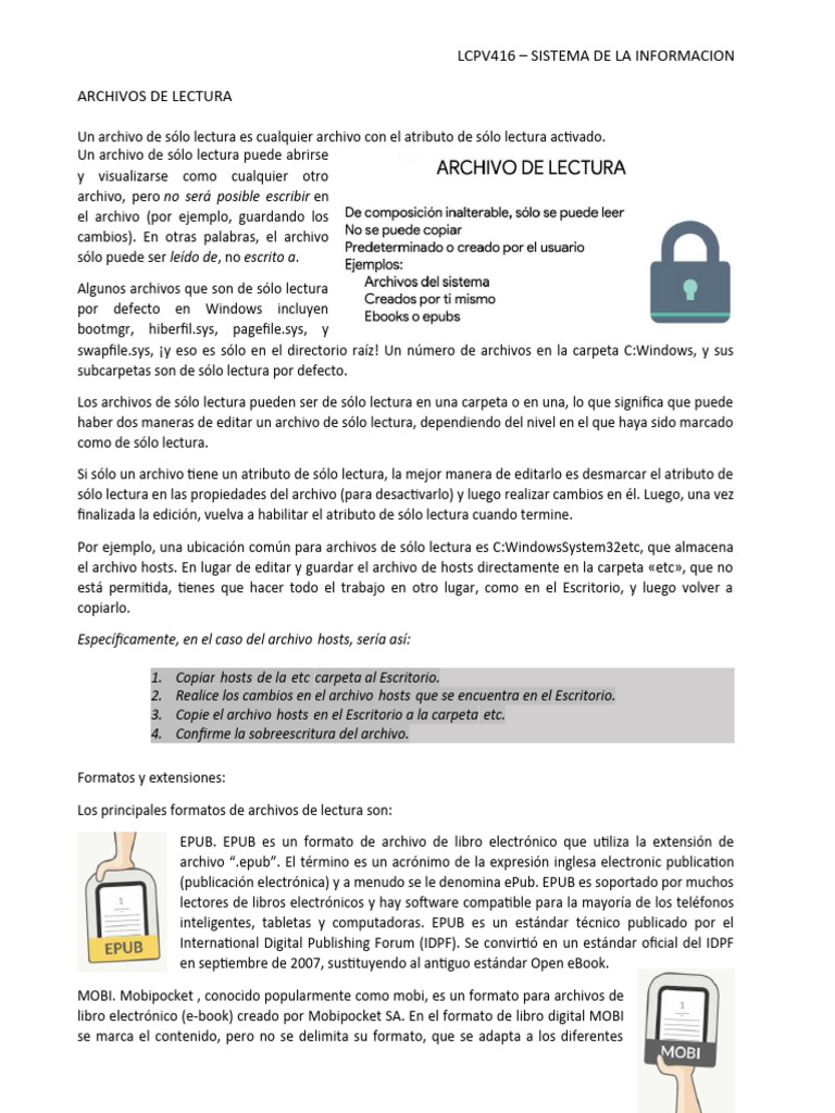 Archivo de Lectura | PDF | Archivo de computadora | Formatos de archivo de computadora