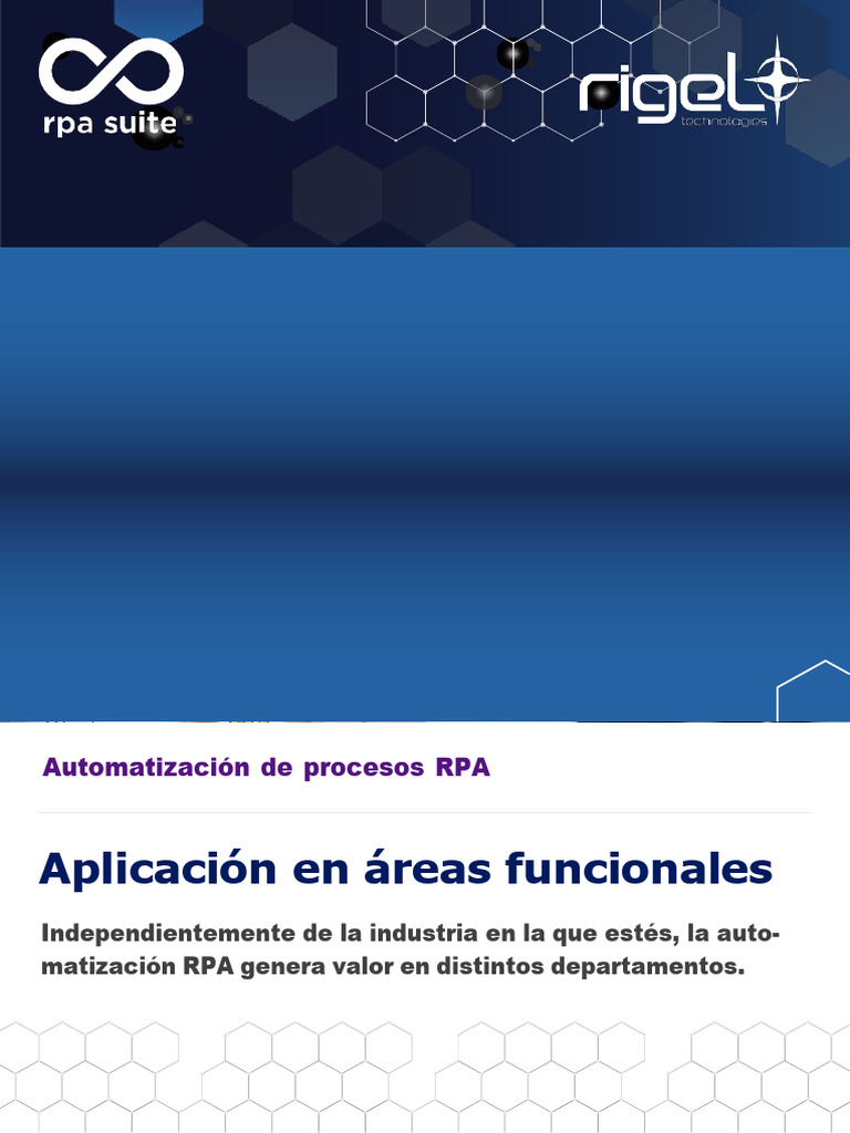 RIGEL Brochure Áreas Funcionales Aplicación | PDF | Archivo de ...