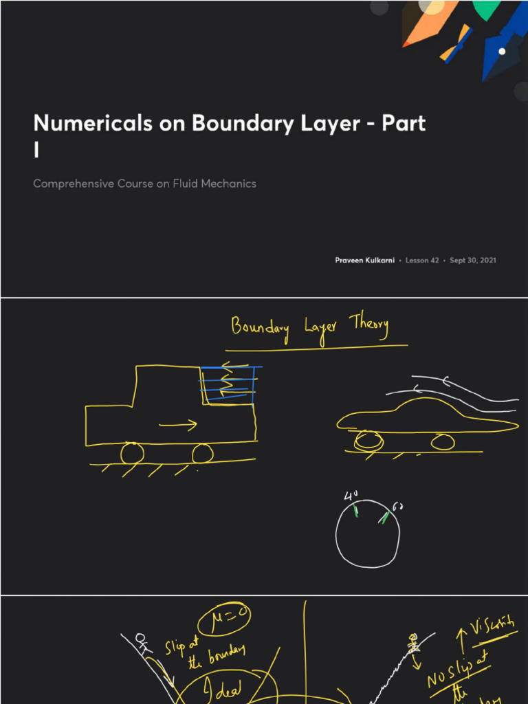 Numericals - On - Boundary - Layer - Part - I | PDF