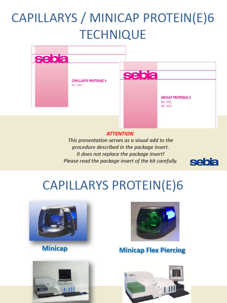 2 - Capillarys Minicap Protein 6 Technique - GB 8FEB18 | PDF | Blood ...