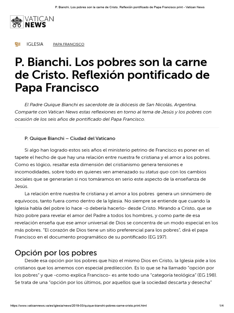 Pobres Son Carne de Cristo - E. Bianchi | PDF | Cristo (título) | Jesús