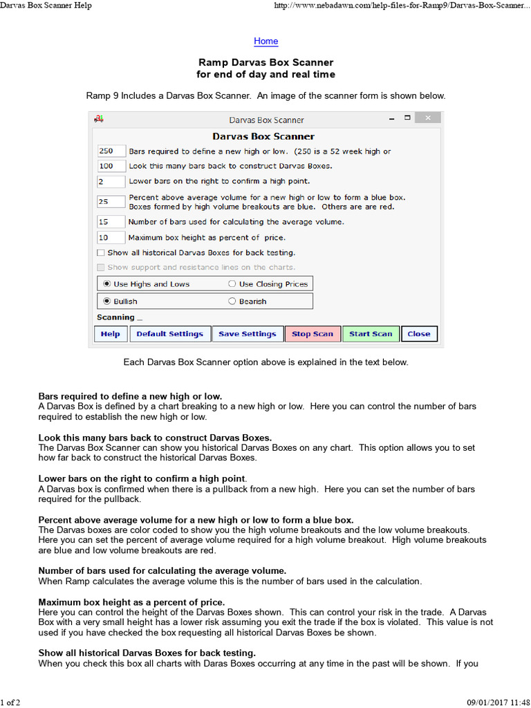 Darvas Box Scanner Help | Download Free PDF | Financial Markets