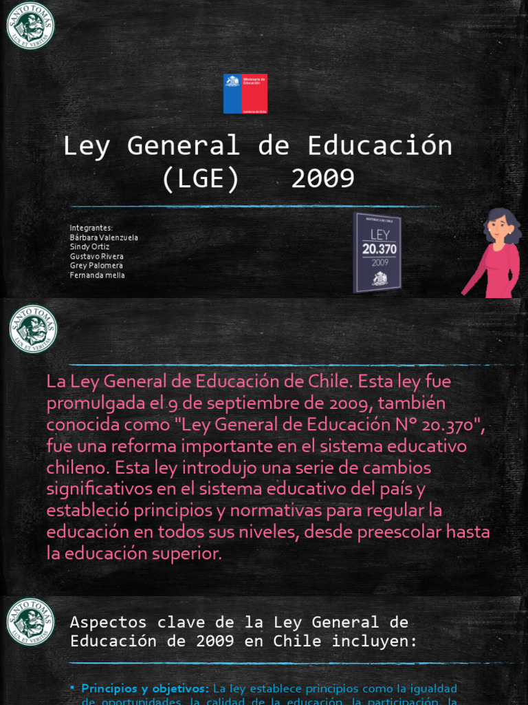 Ley General de Educación LGE | PDF | Educación de la primera infancia