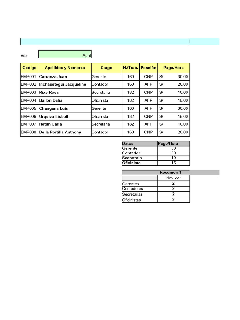Actividad Excel....... | PDF
