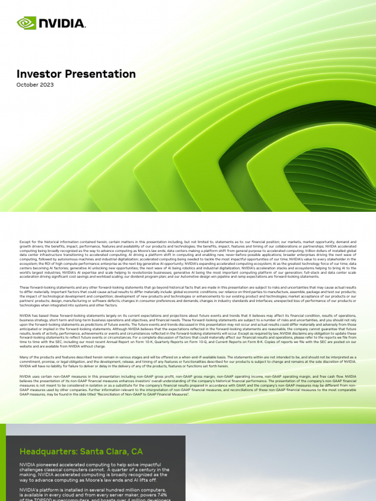 NVDA Investor Presentation | PDF | Cloud Computing | Computing
