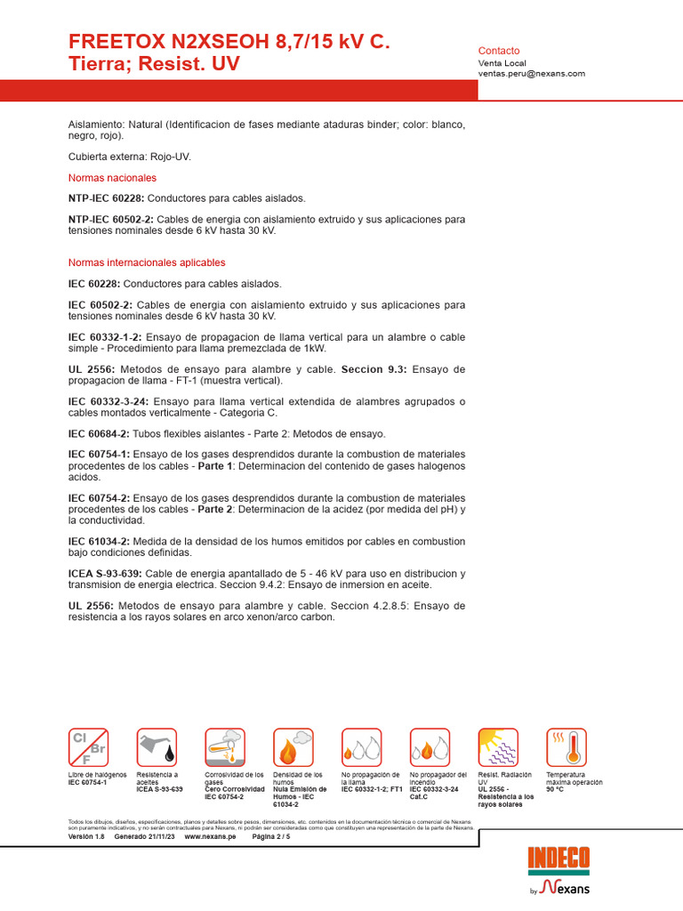 UL 2556: Cables de Energía 8,7/15 kV | PDF | Aislador (Electricidad ...