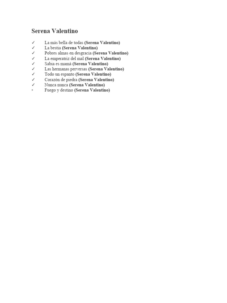 Serena Valentino | PDF