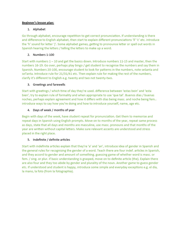 Beginner's Spanish Lessons | PDF | Language Arts & Discipline