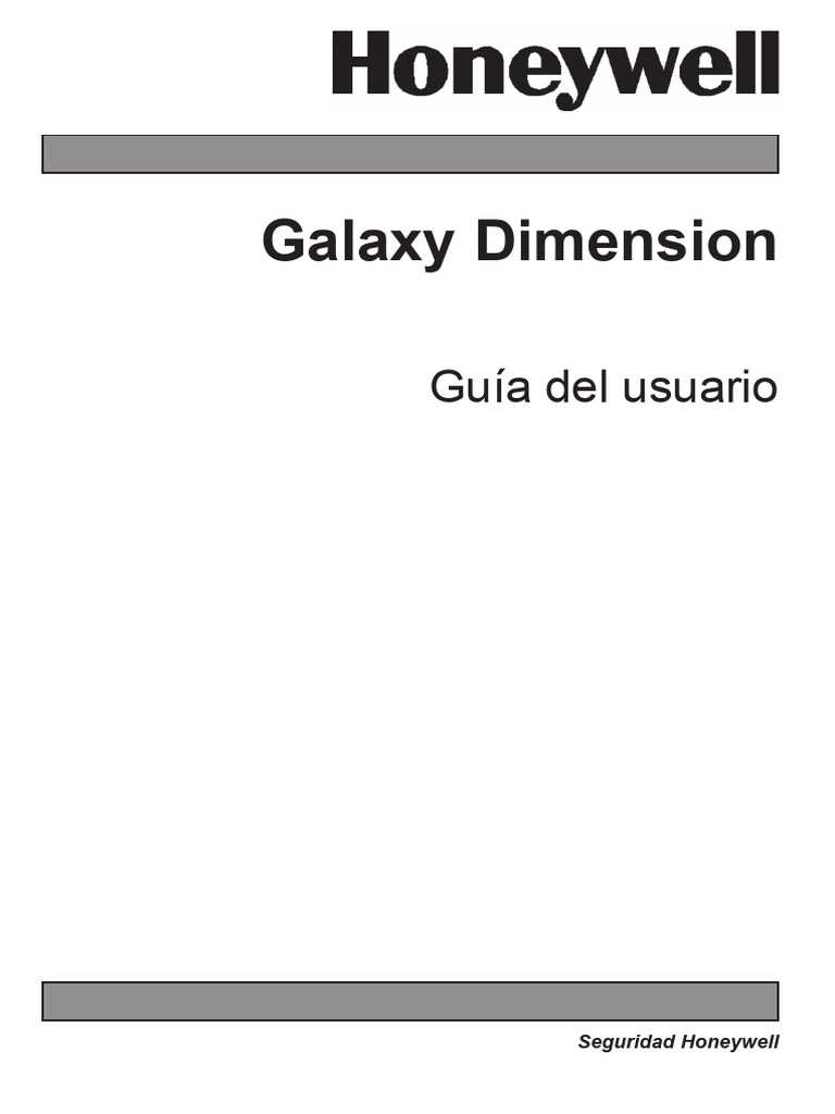 MANUAL USUARIO GALAXY DIMENSION HONEYWELL - GalaxyDimension - Es ...