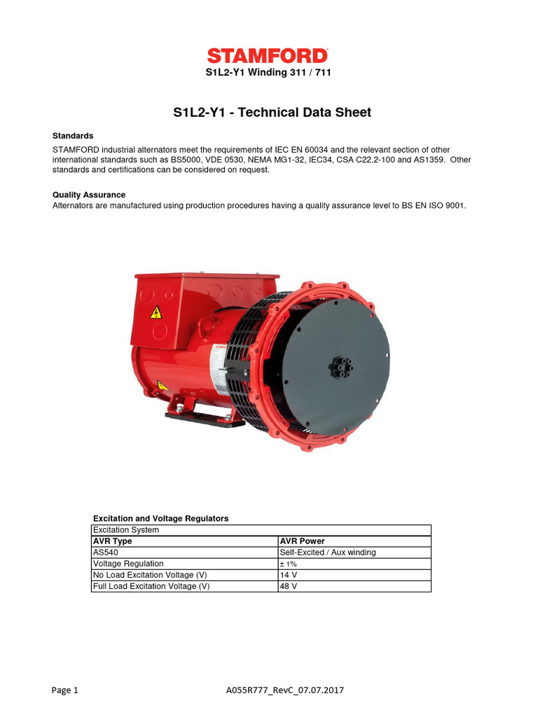 S1L2-Y1 - Technical Data Sheet | PDF | Electric Power | Electricity