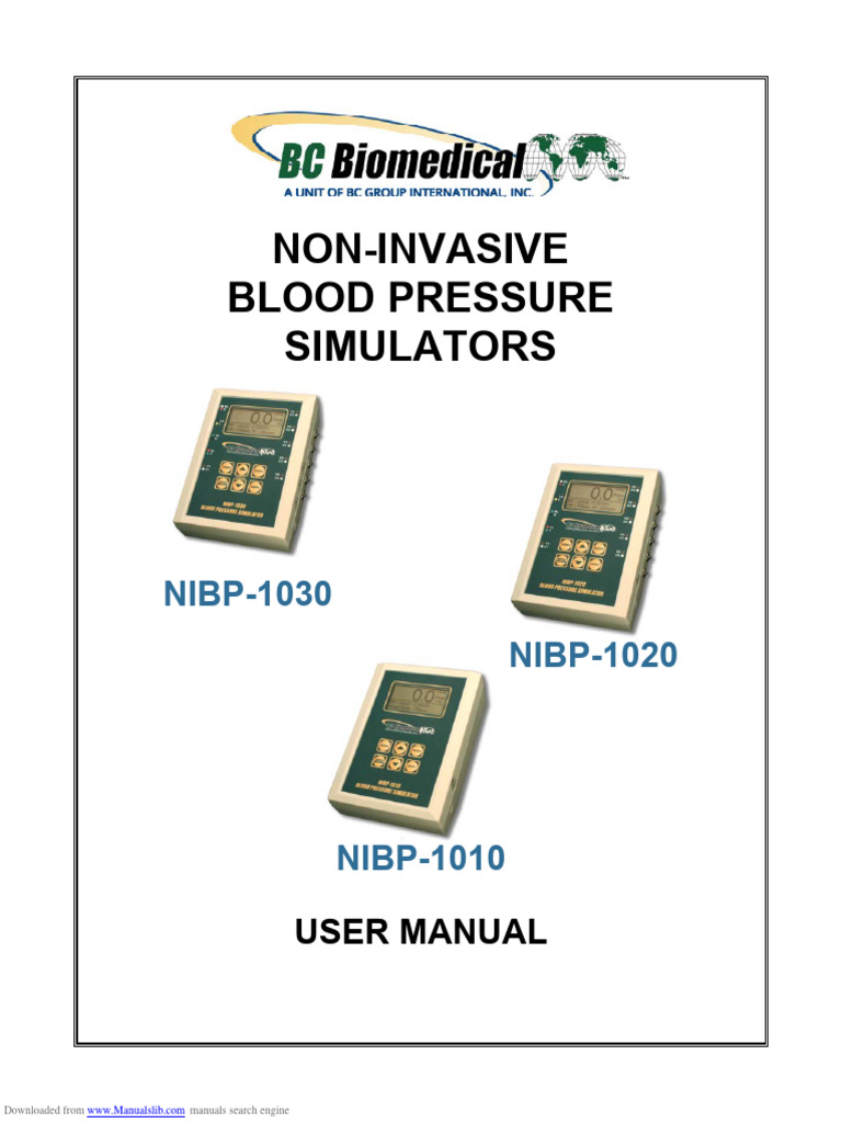 BC Biomedical NIBP 1010 | PDF | Electromagnetic Compatibility | Blood ...