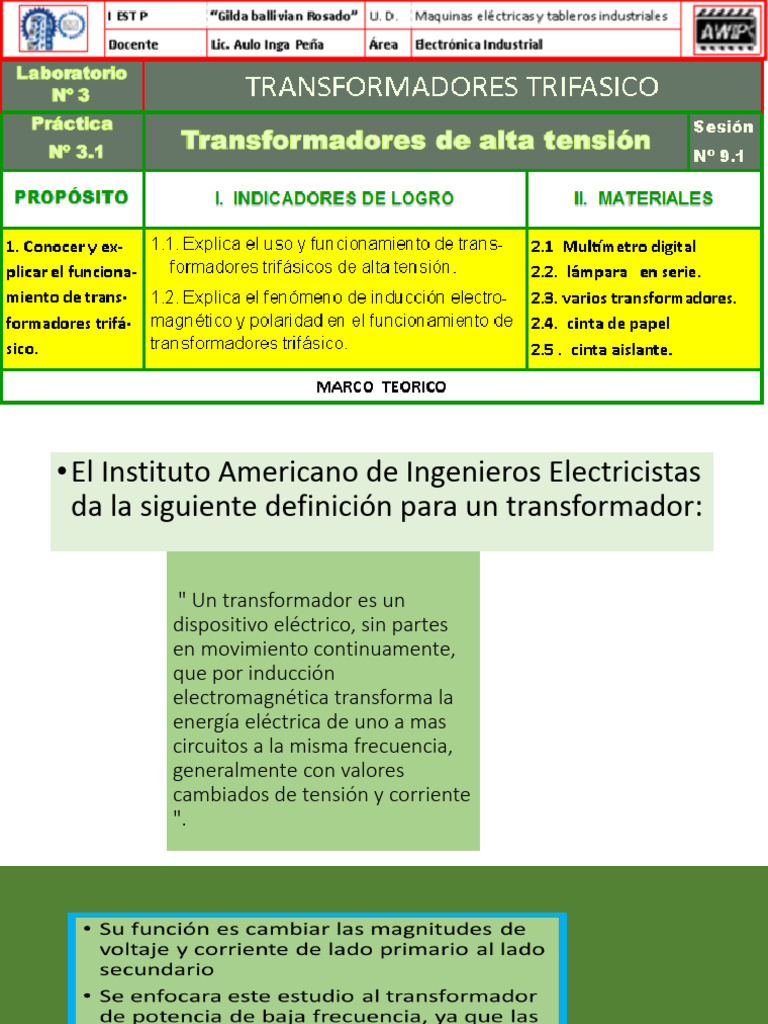 14transformador Trifásico | PDF | Transformador | Ingenieria Eléctrica