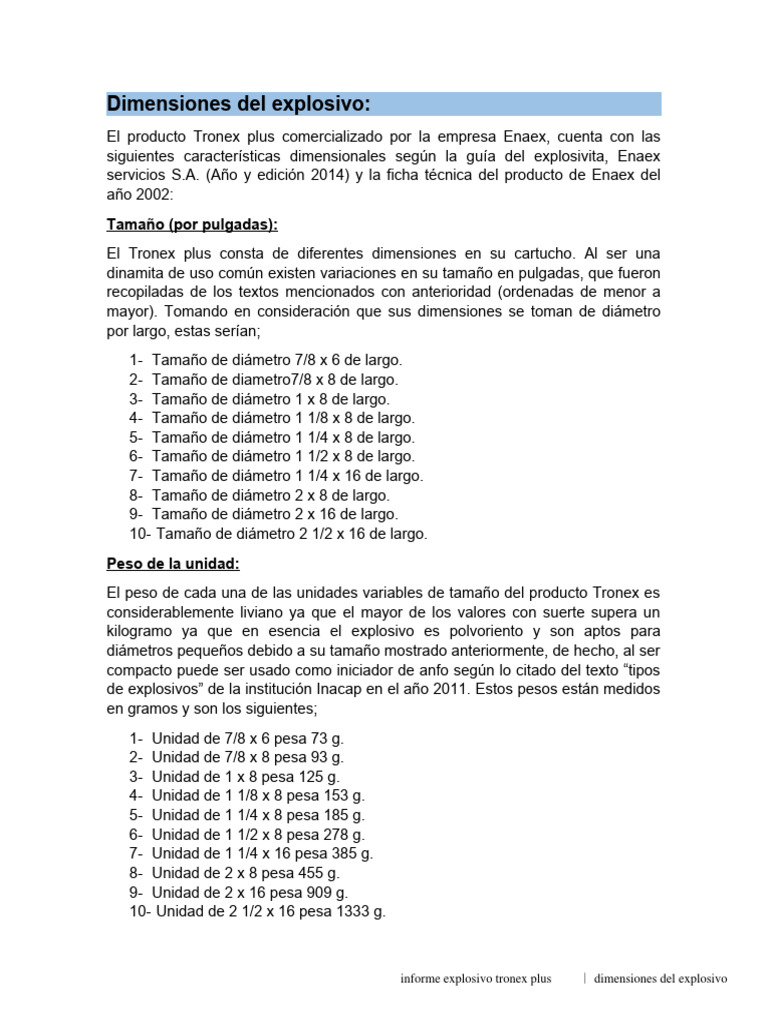 Especificaciones Tronex Plus | PDF | Residuos | Química