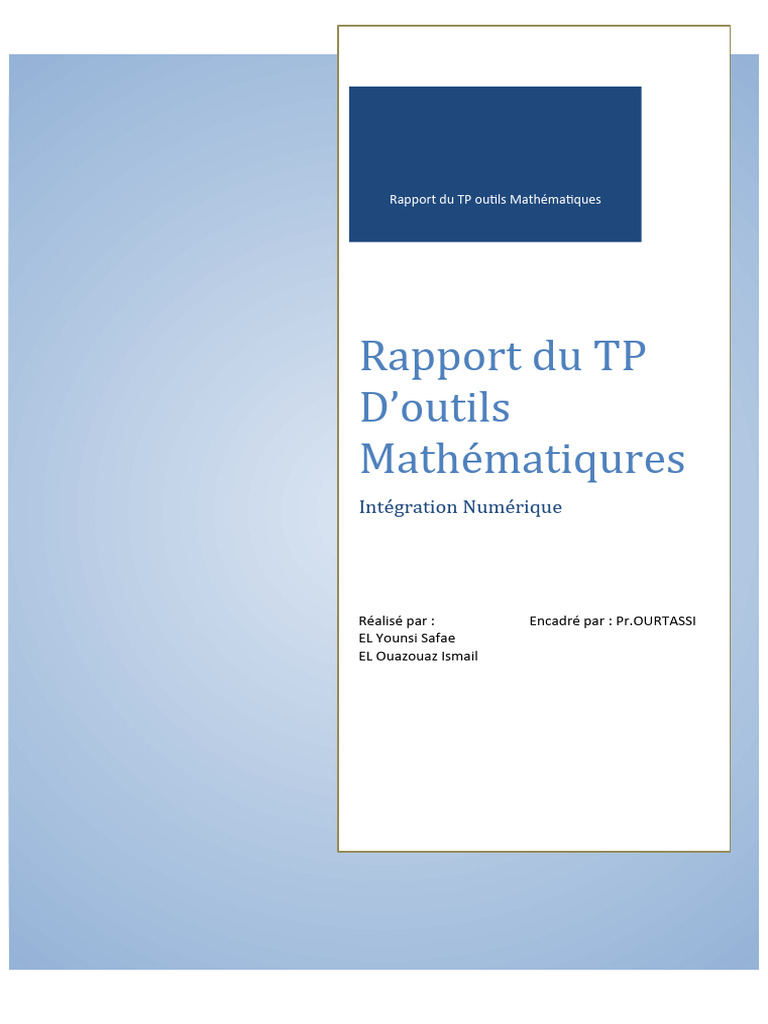 TP Outils | PDF | Analyse numérique | Équations
