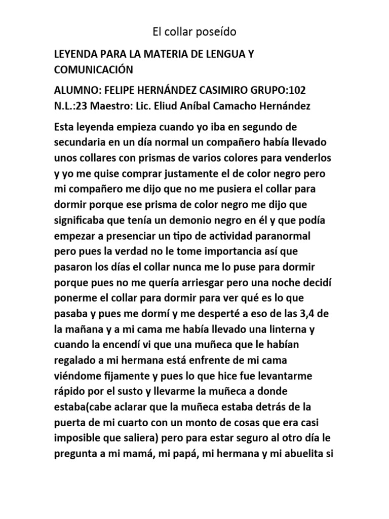 El Collar Poseido Alv 2 | PDF