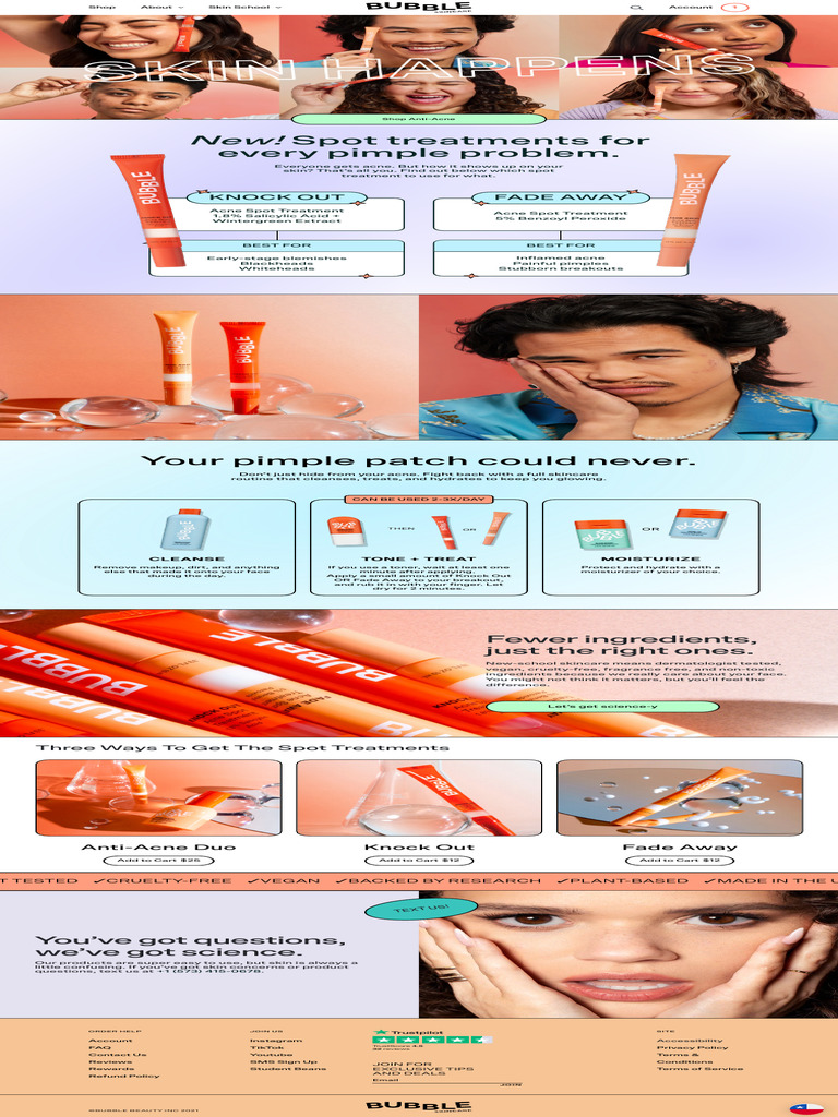 Bubble Skincare Bubble Face The Day | PDF | Pimple | Skin Care