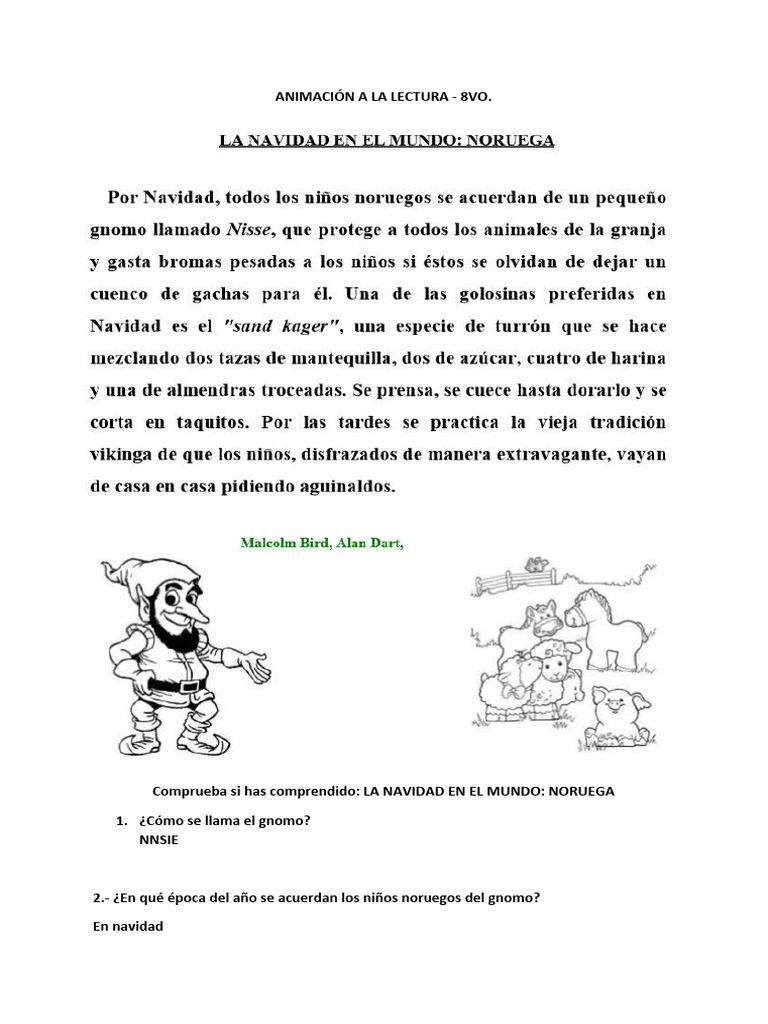 Animación A La Lectura - 8vo. | PDF