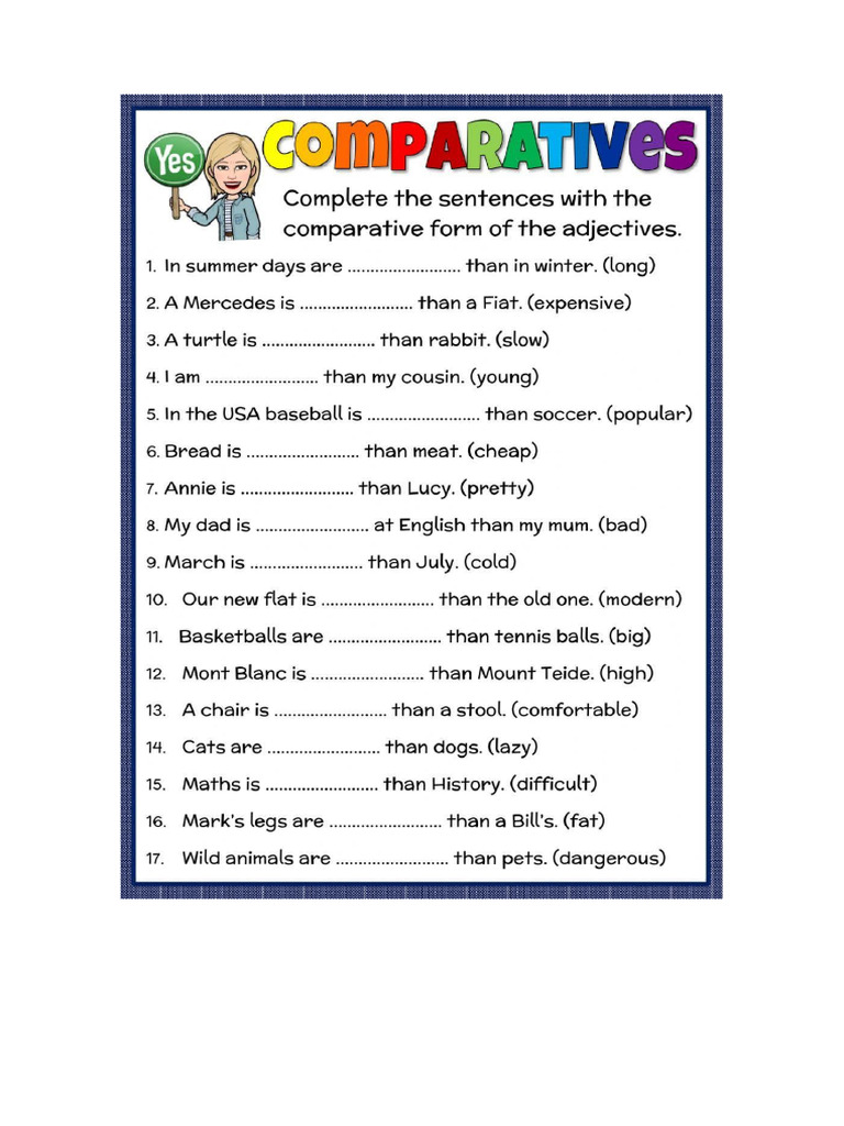 Present Simple Comparatives | PDF