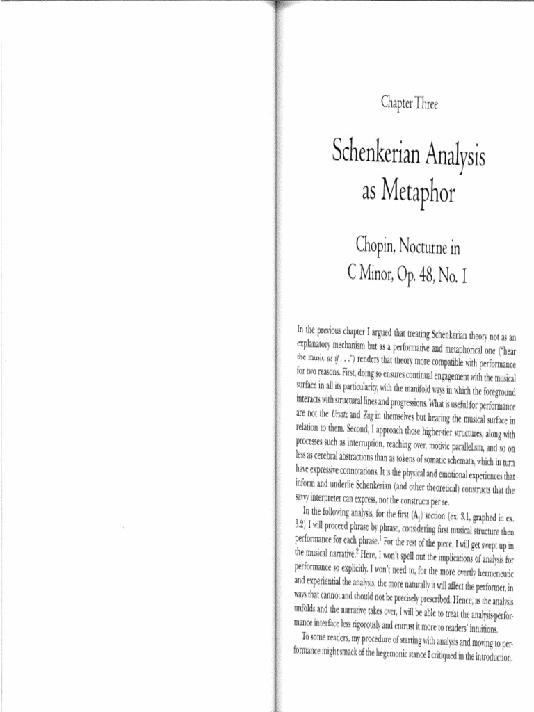 Schenkerian Analysis As Metaphor Chopin | PDF