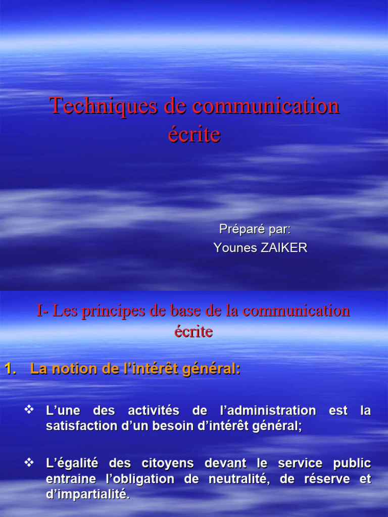 Techniques de Communication Écrite | PDF | la communication | Communication humaine