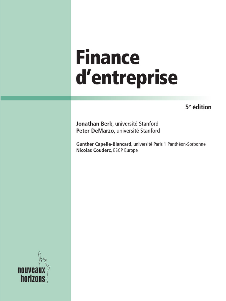 Berk - 5e Ed | PDF | Modèle d'évaluation des actifs financiers ...