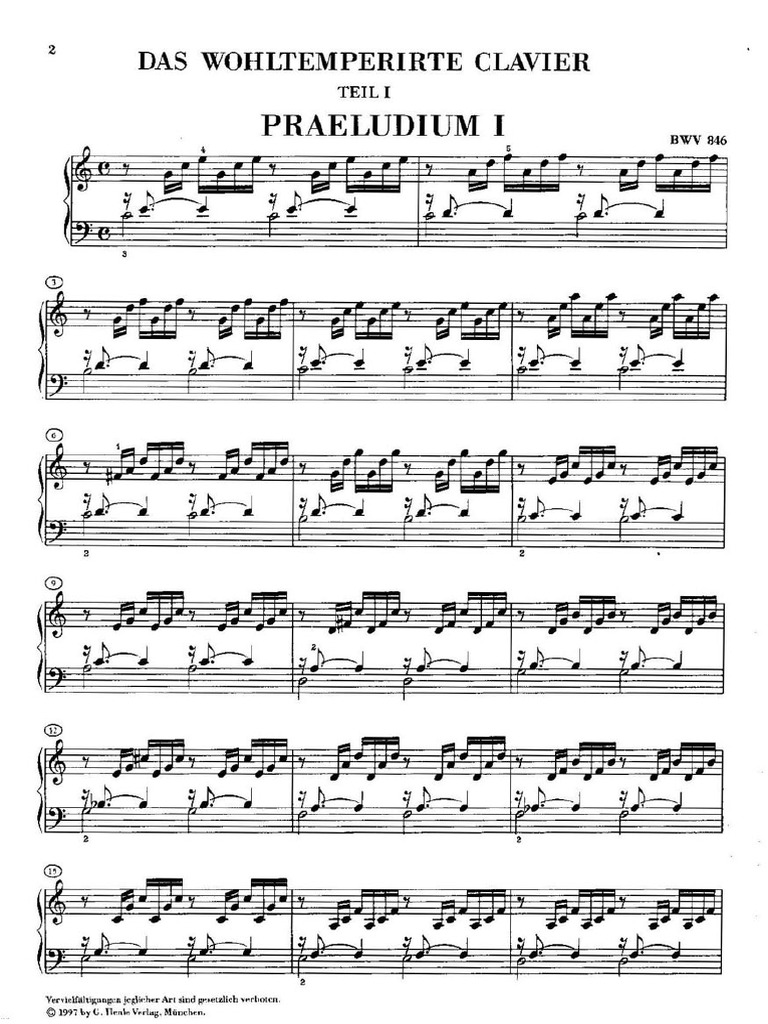 Bach Prélude Do Majeur | PDF