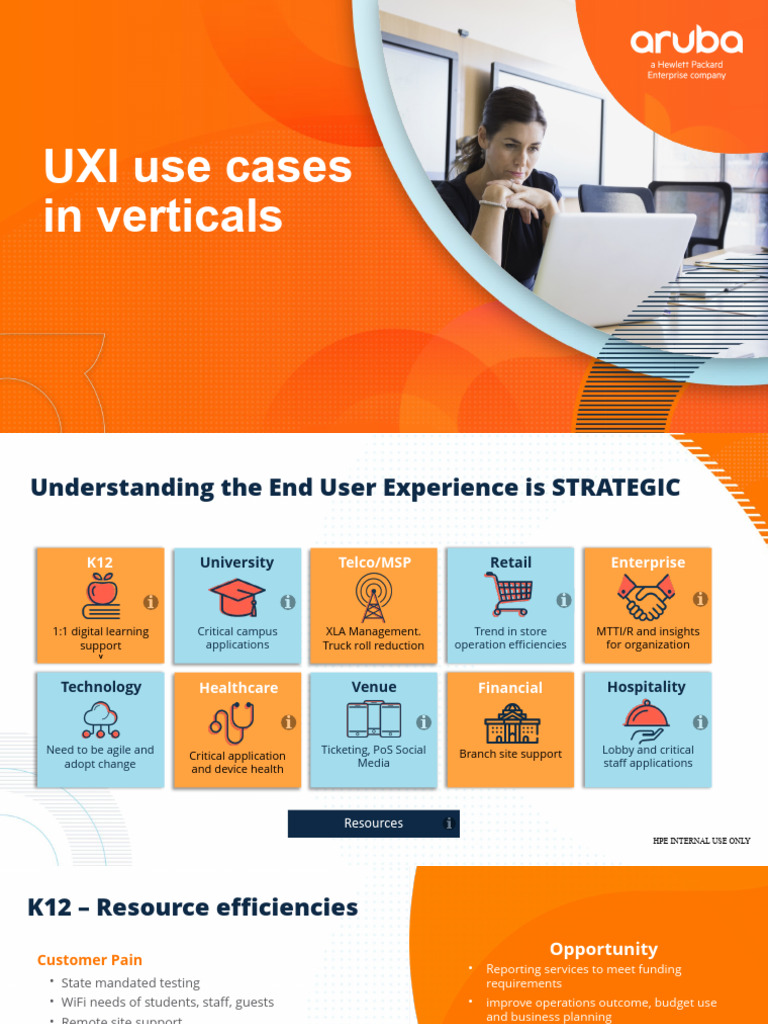 UXI Use Cases - Vertical Wise | PDF | Computer Network | Wi Fi