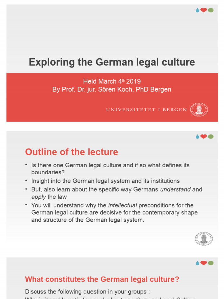 Exploring The German Legal Culture Intro and Conflict Resolution | PDF ...