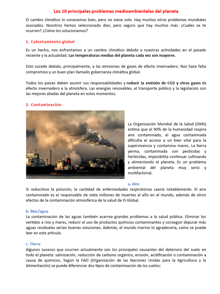 Anexo-Sesión 2-Los 10 Principales Ptroblemas Medioambientales Del ...