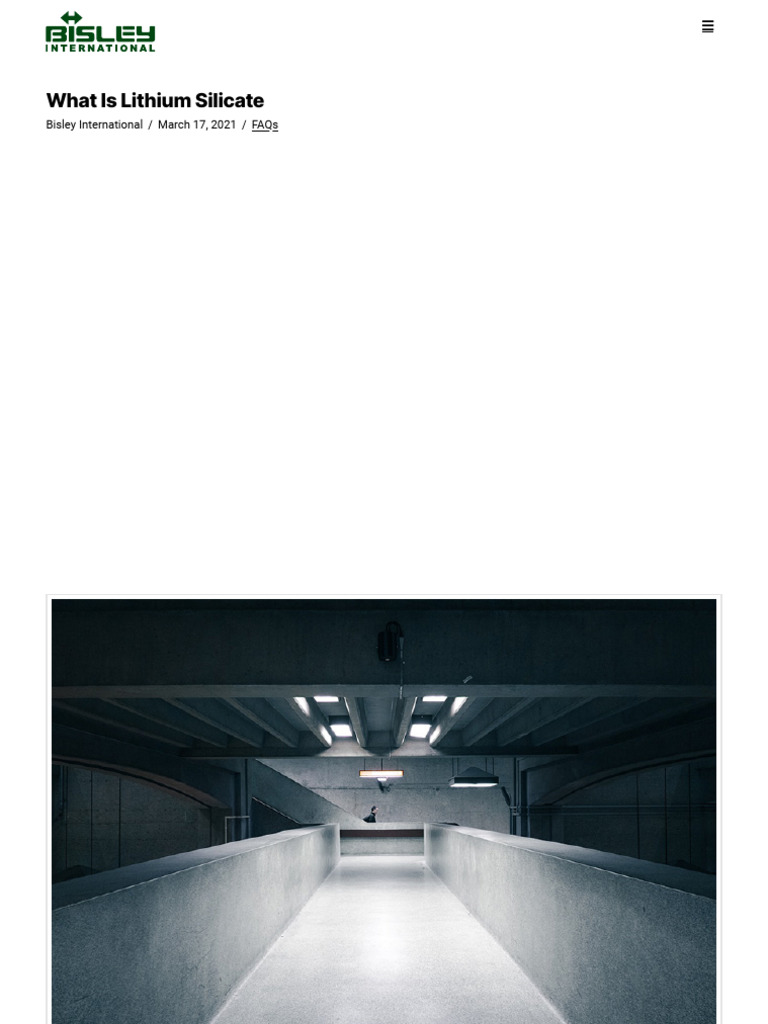 What Is Lithium Silicate - Bisley International LLC Blog | PDF ...