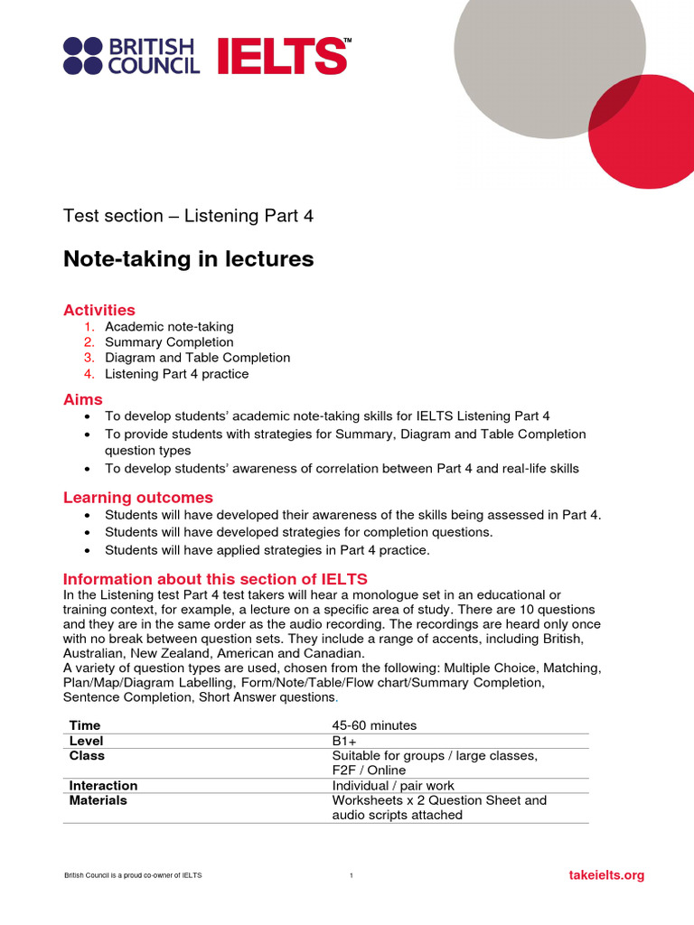 Listening Part 4 Note-Taking | Download Free PDF | Agriculture | Soil