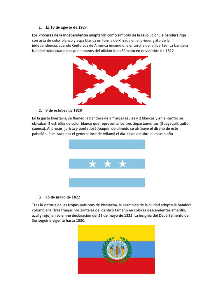 26 de Septiembre Dia de La Bandera Ecuatoriana | PDF | Los símbolos ...