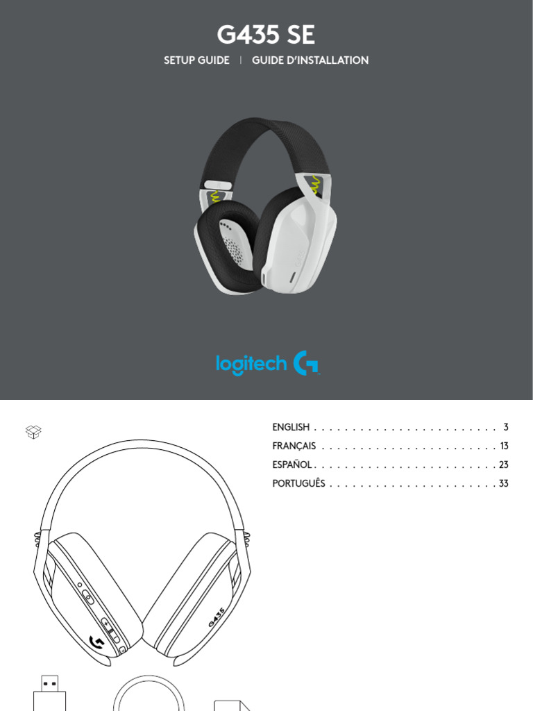 g435 Se Gaming Headset Web QSG | PDF | Bluetooth | Manufactured Goods
