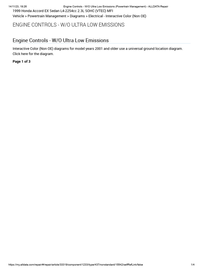 Engine Controls - W - O Ultra Low Emissions (Powertrain Management) | Download Free PDF ...